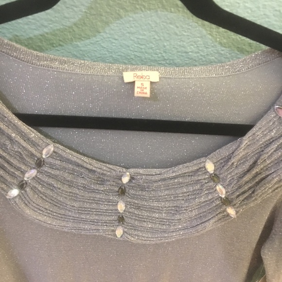 Reba | Sweaters | Reba Brand S Valentina Sweater Light Grey Nwt | Poshmark